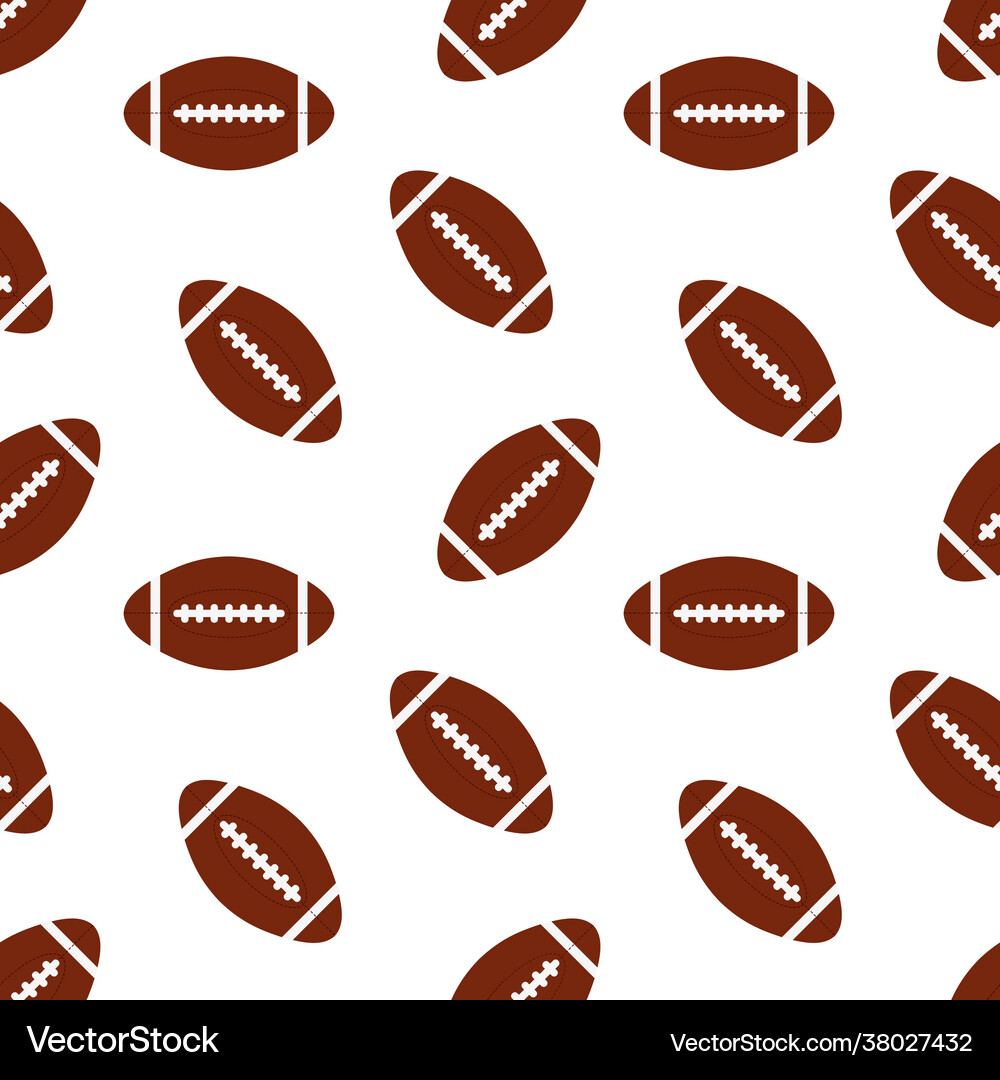 American football balls seamless pattern Vector Image