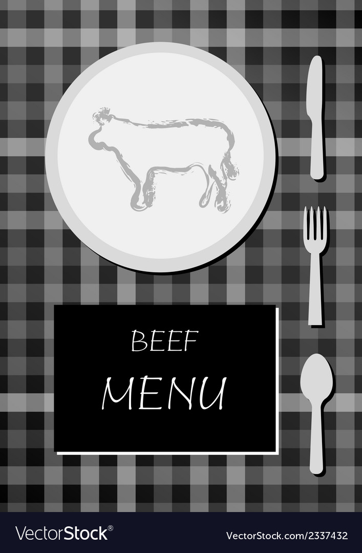 Beef menu Royalty Free Vector Image - VectorStock