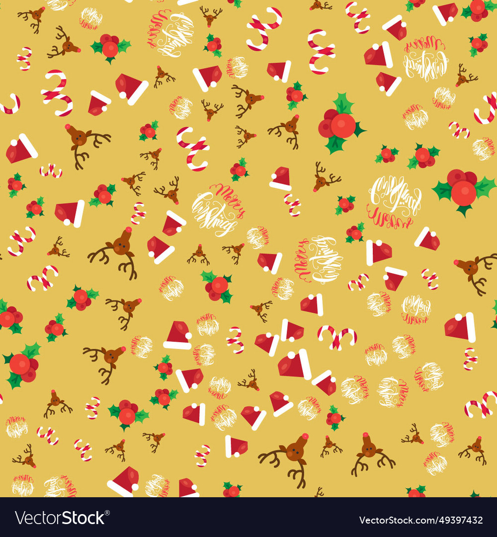Christmas seamless pattern Royalty Free Vector Image