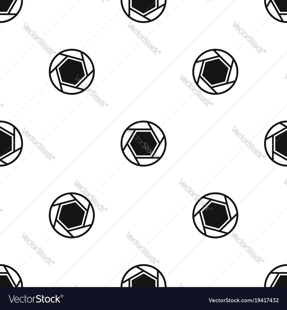 Close objective pattern seamless black Royalty Free Vector