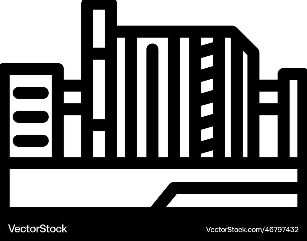 Concentrator steel production line icon Royalty Free Vector