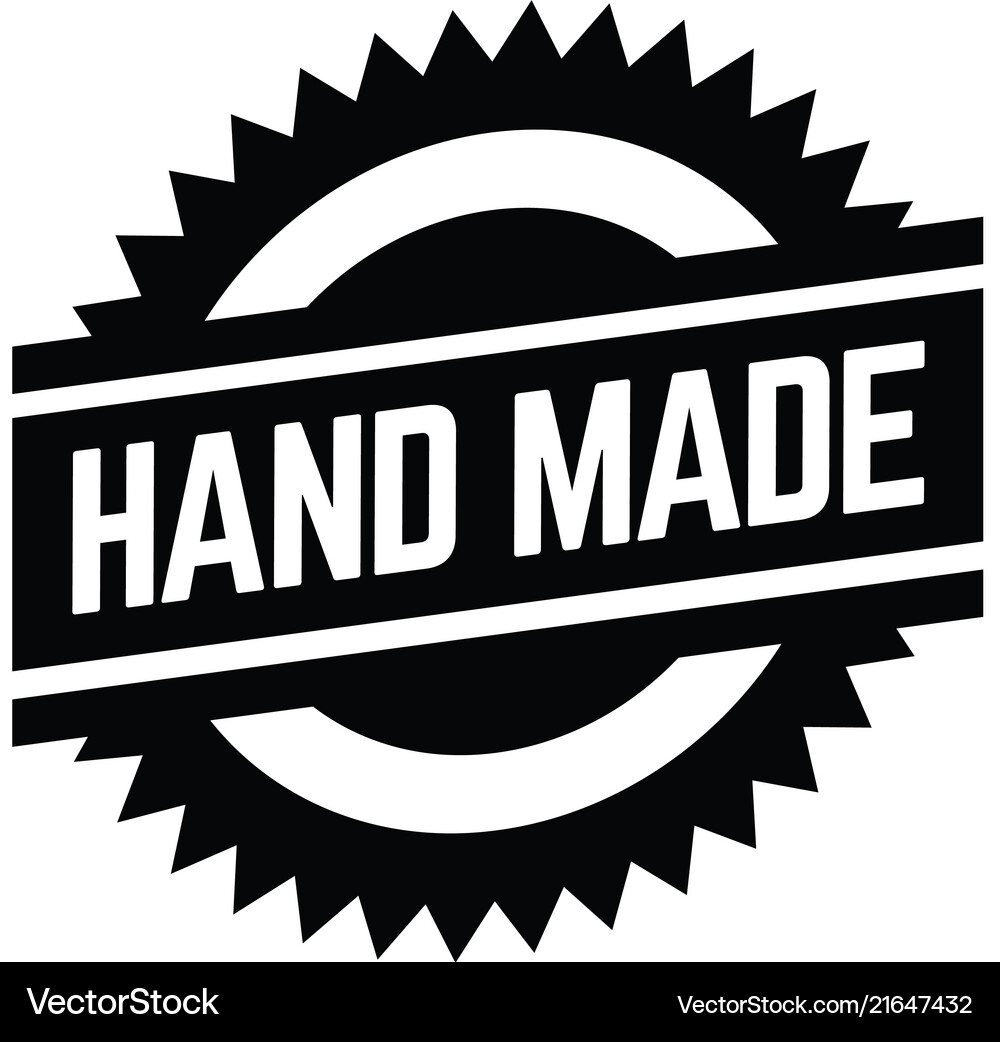 Hand made stamp on white Royalty Free Vector Image