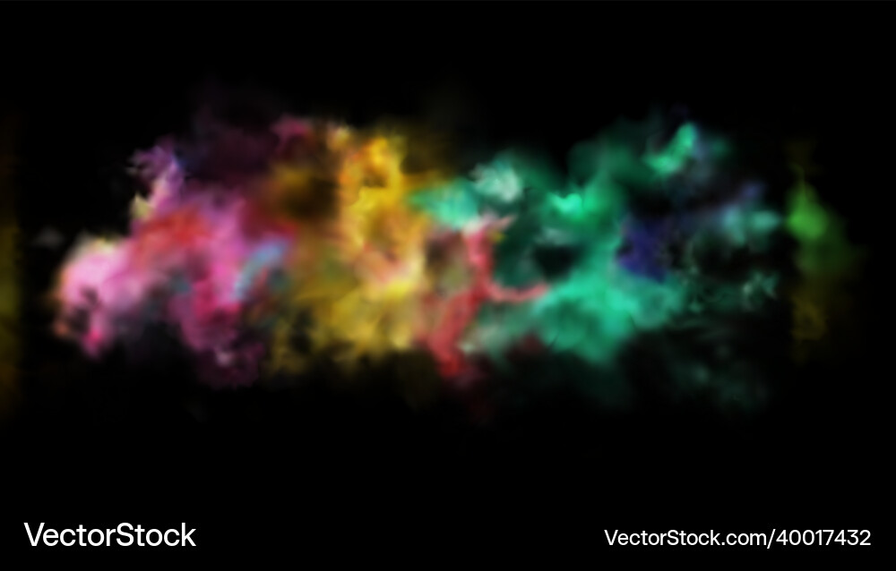 Holiday abstract shiny color powder cloud design Vector Image
