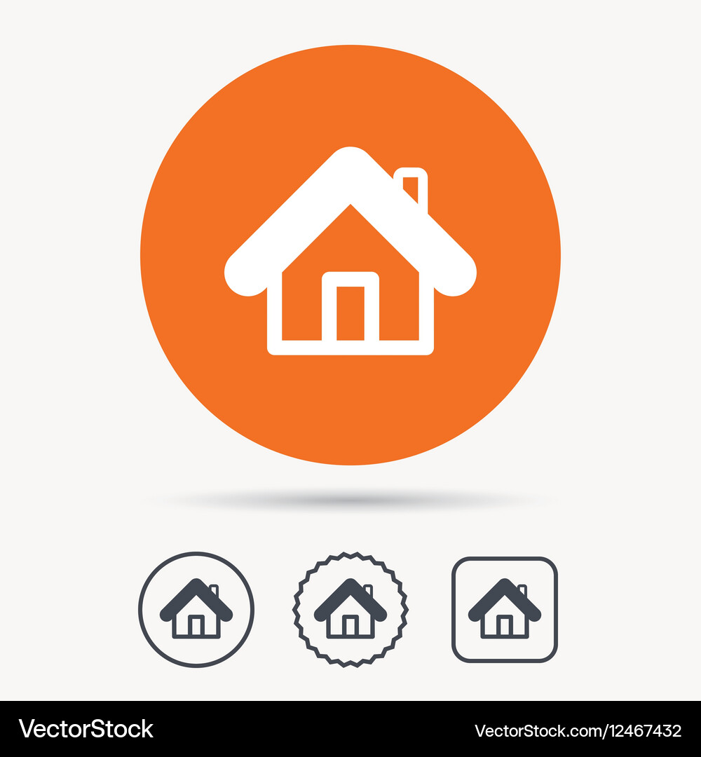 Home icon house building sign Royalty Free Vector Image