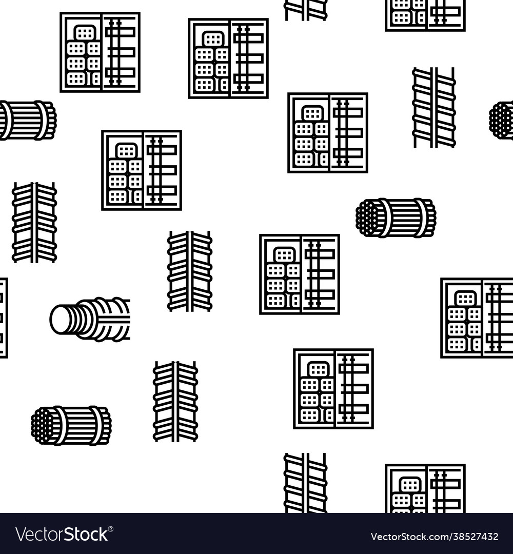 Rebar construction seamless pattern Royalty Free Vector