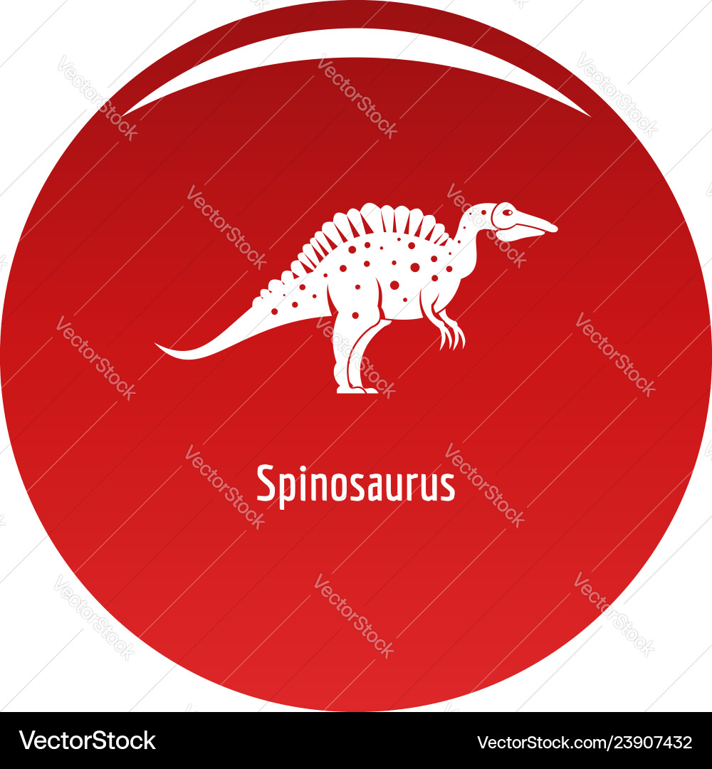 Spinosaurus icon red Royalty Free Vector Image