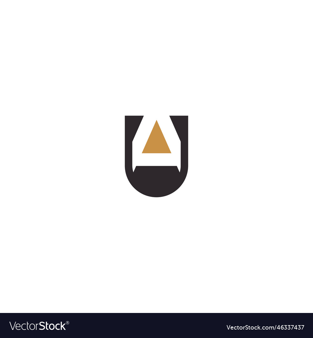 Alphabet initials logo au ua a and u Royalty Free Vector