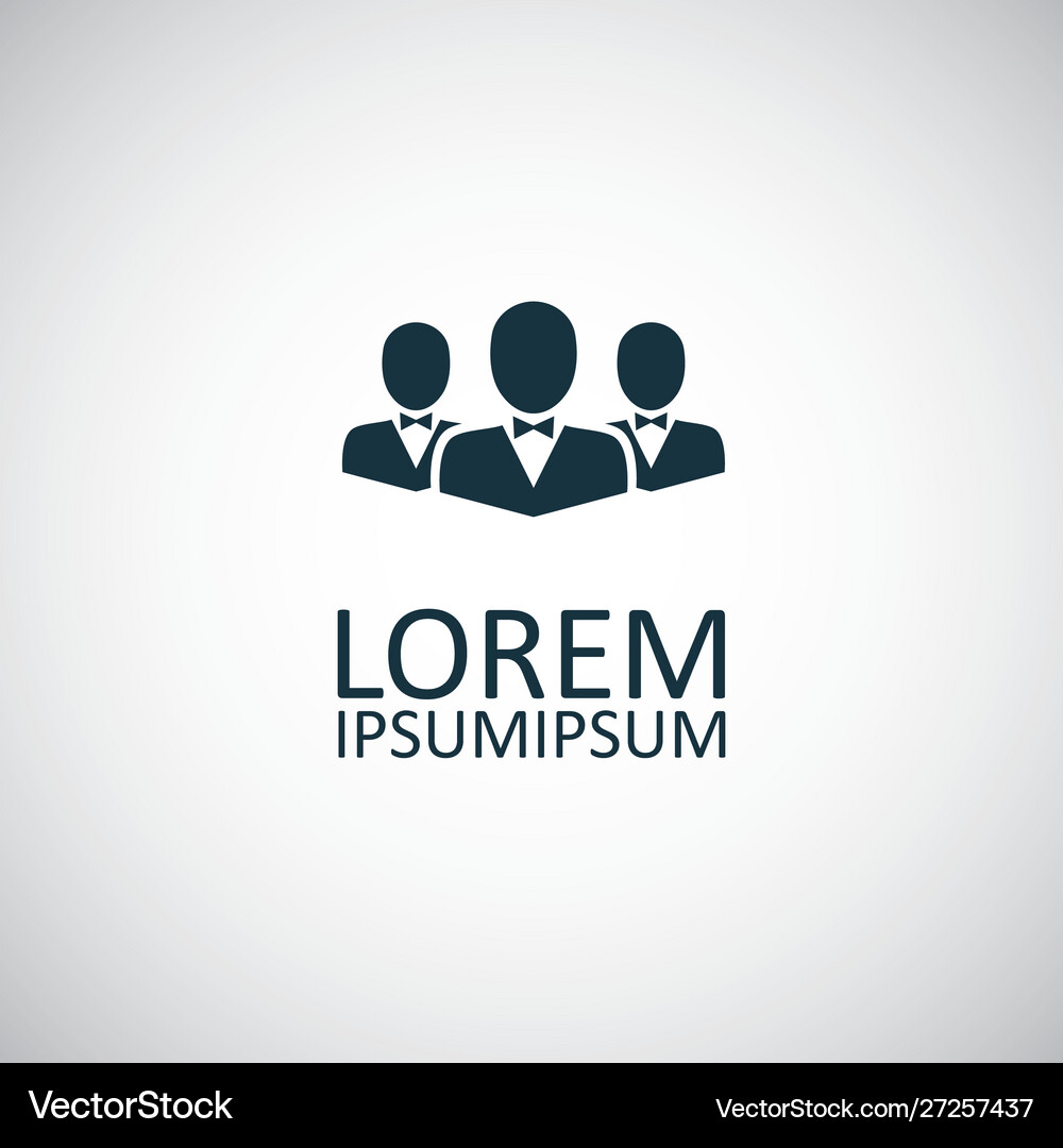 Business team icon for web and ui on white Vector Image