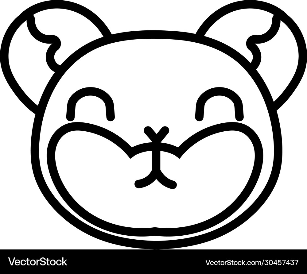 Cute little mouse animal line style Royalty Free Vector