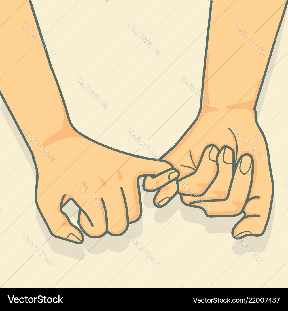Hand to pinky promise Royalty Free Vector Image