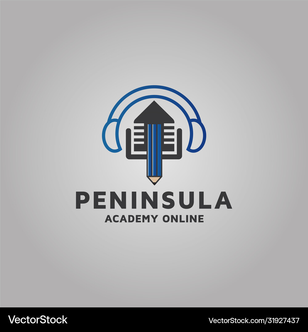 Modern music academy logo design template Vector Image