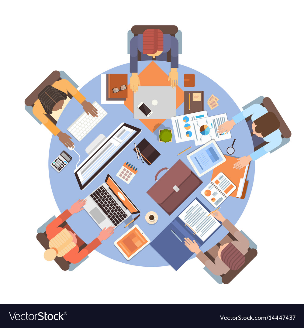 People using computers businesspeople workplace Vector Image