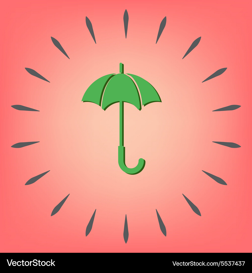 Umbrella icon protection from rain and moisture Vector Image