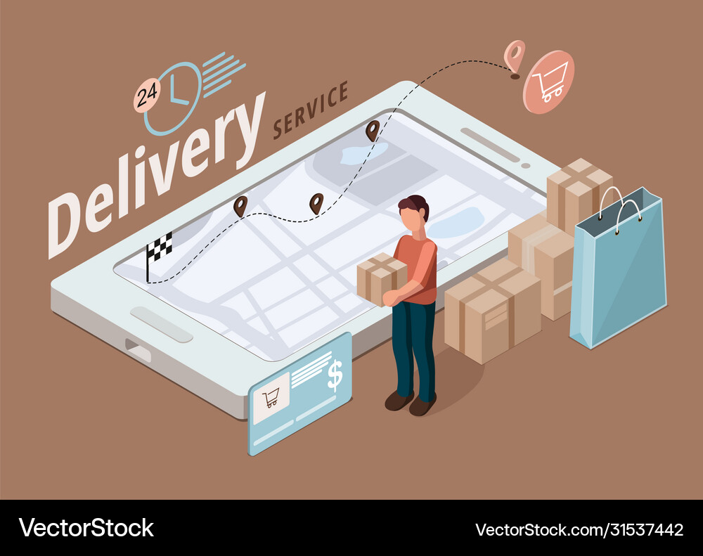 Delivery service concept business logistic Vector Image