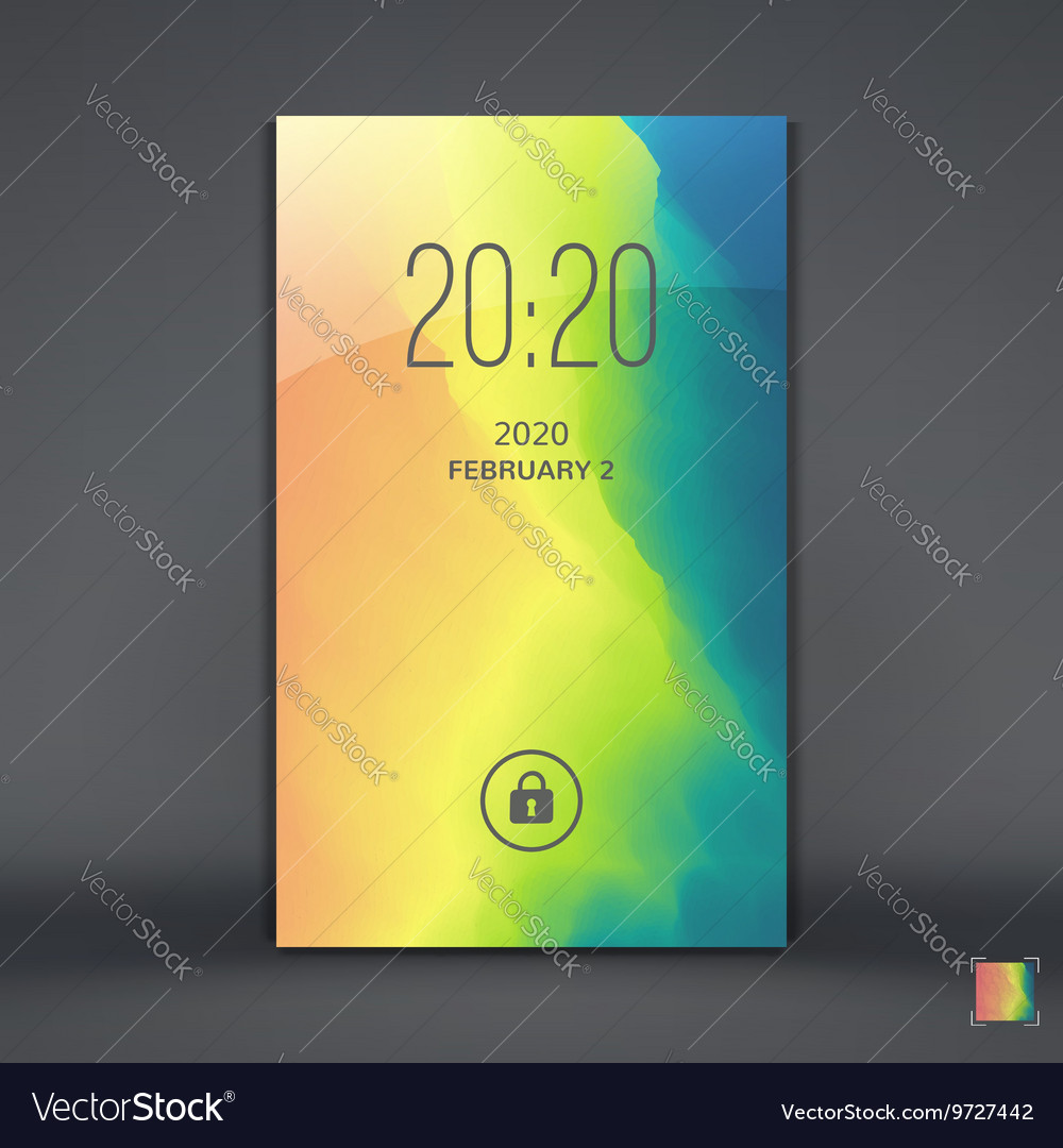 Modern lock screen for mobile apps Royalty Free Vector Image