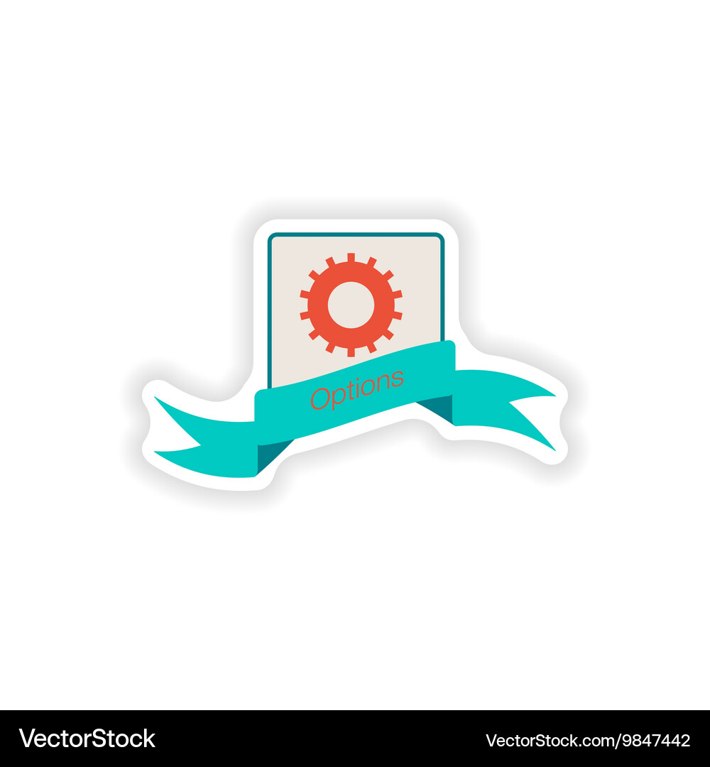 Paper sticker on white background mobile phone Vector Image