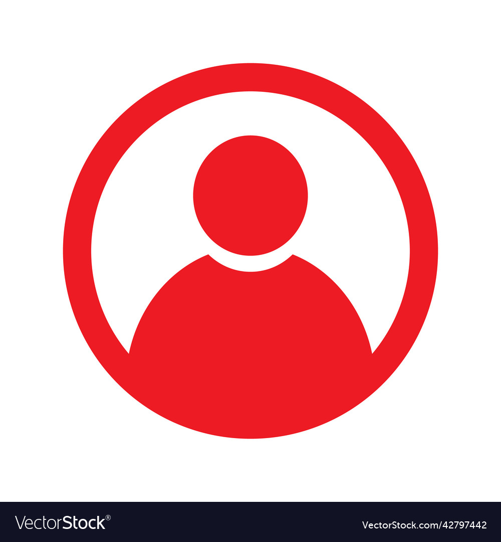 Red user solid icon Royalty Free Vector Image - VectorStock