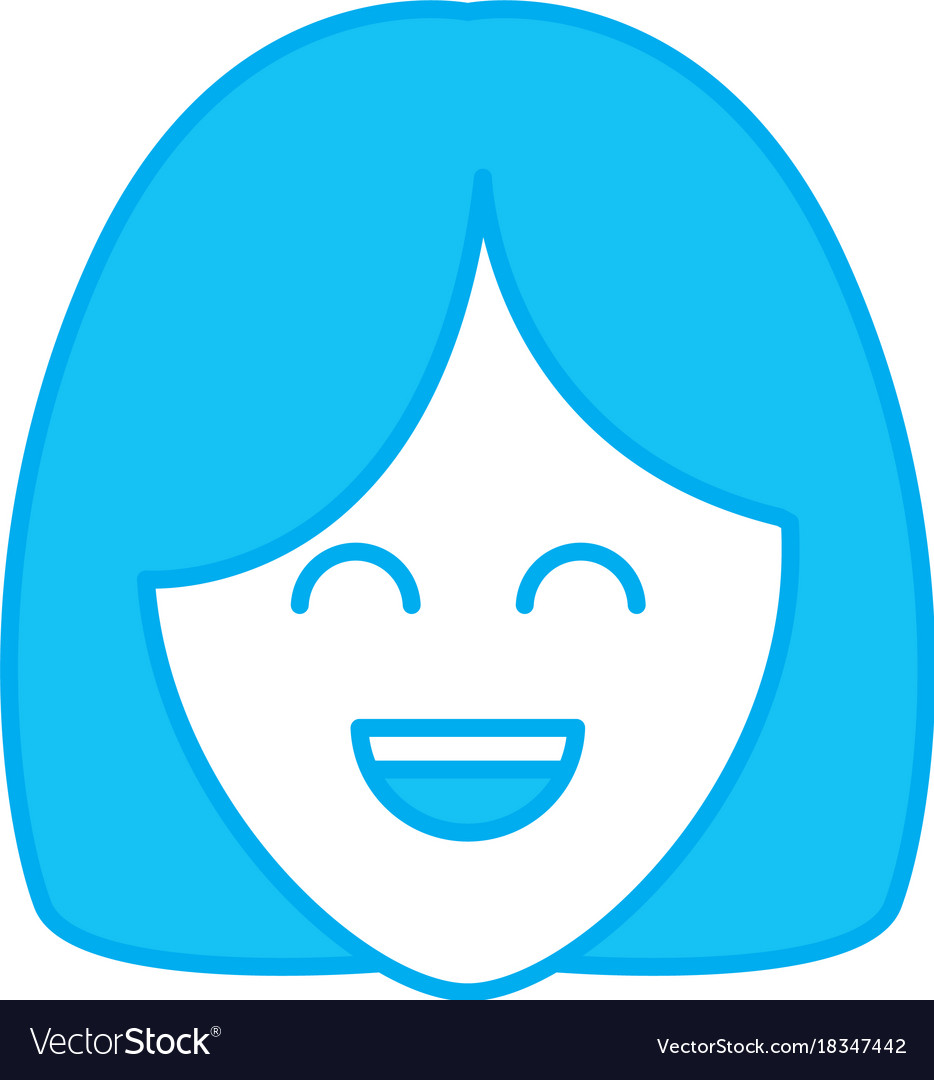 Woman smiling cartoon Royalty Free Vector Image