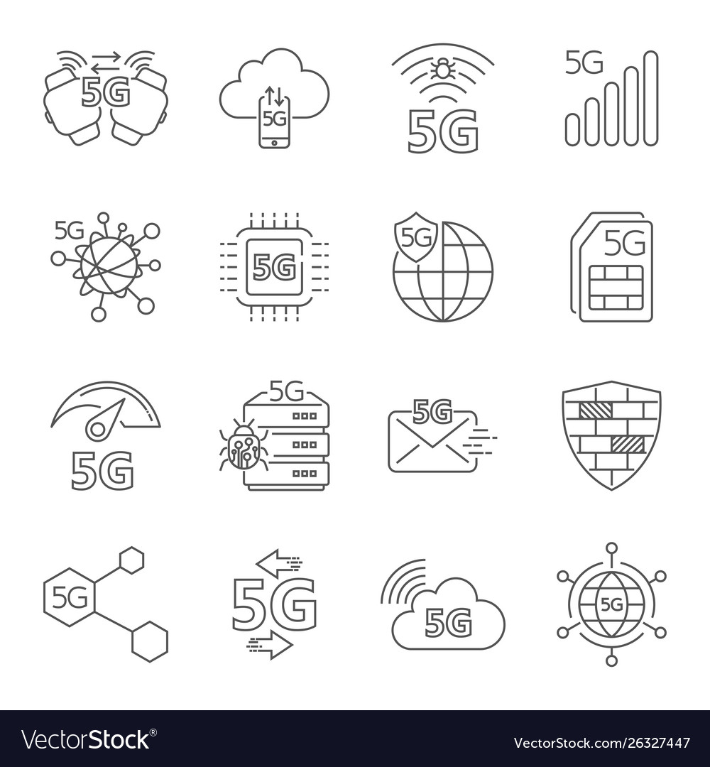 5g technology wireless network mobile Royalty Free Vector