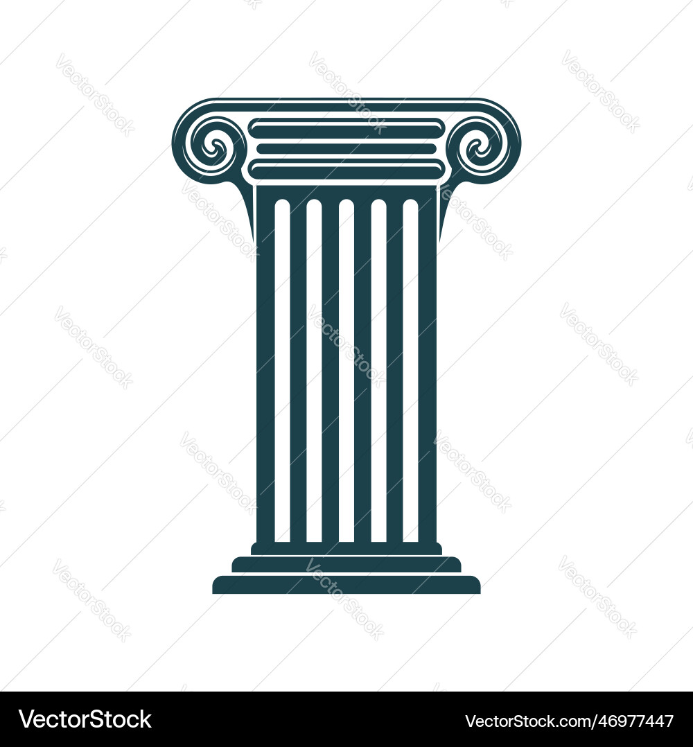 Ancient greek rome column and pillar icon Vector Image