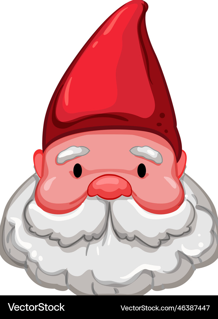 Beard garden gnome cartoon Royalty Free Vector Image