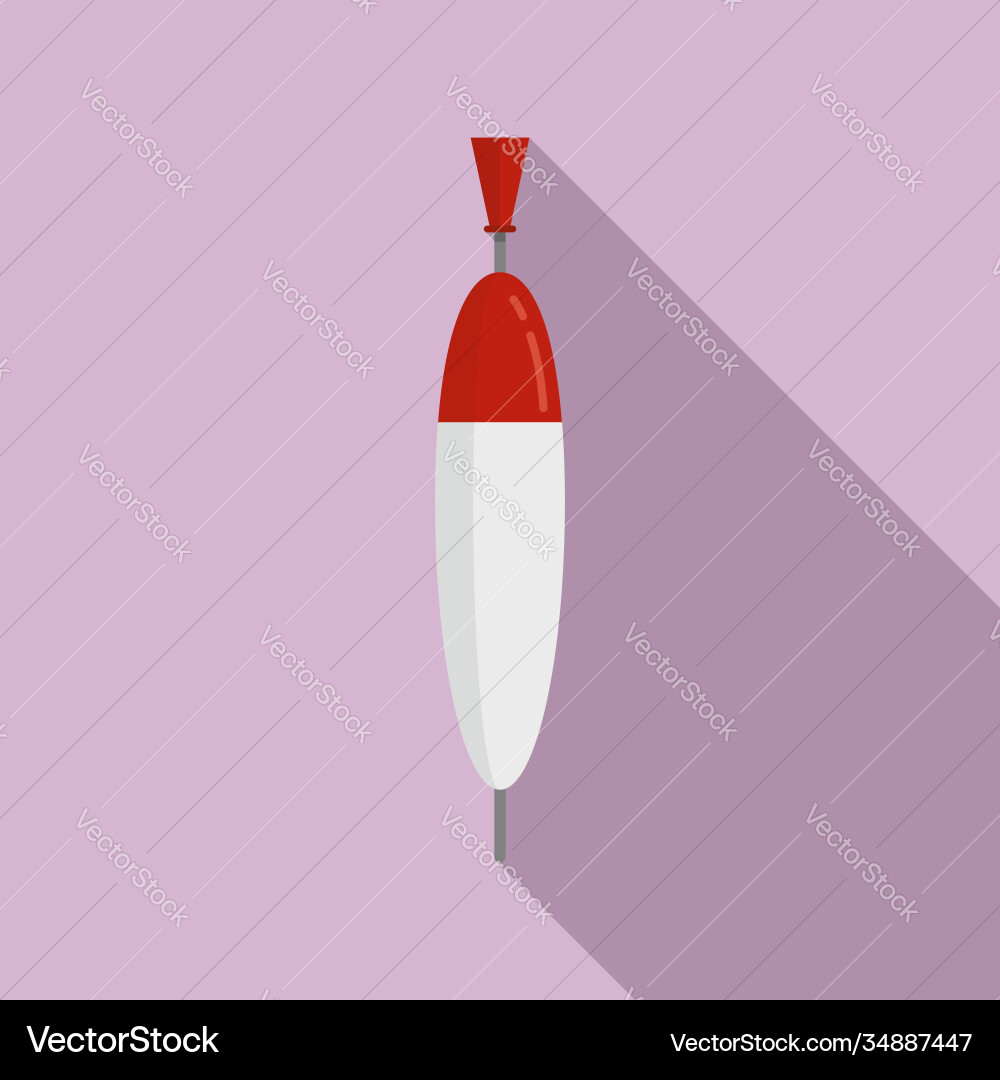 Bobber fishing icon flat style Royalty Free Vector Image