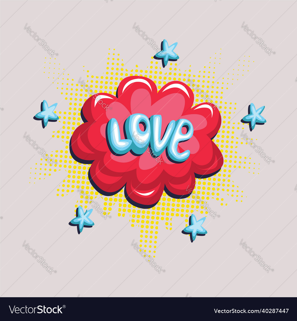 Comic icon flat design Royalty Free Vector Image