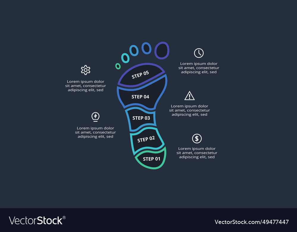 Creative infographic with 5 elements Royalty Free Vector