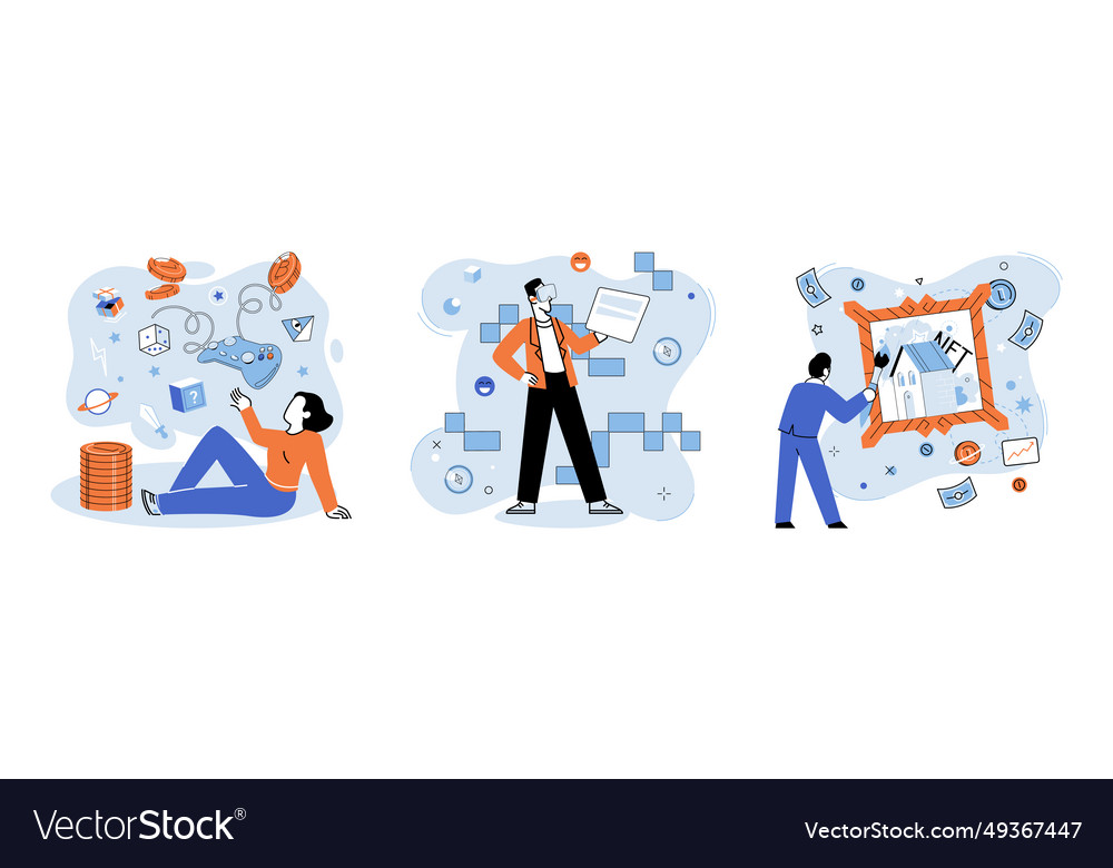 Digital asset the economy relies on management Vector Image