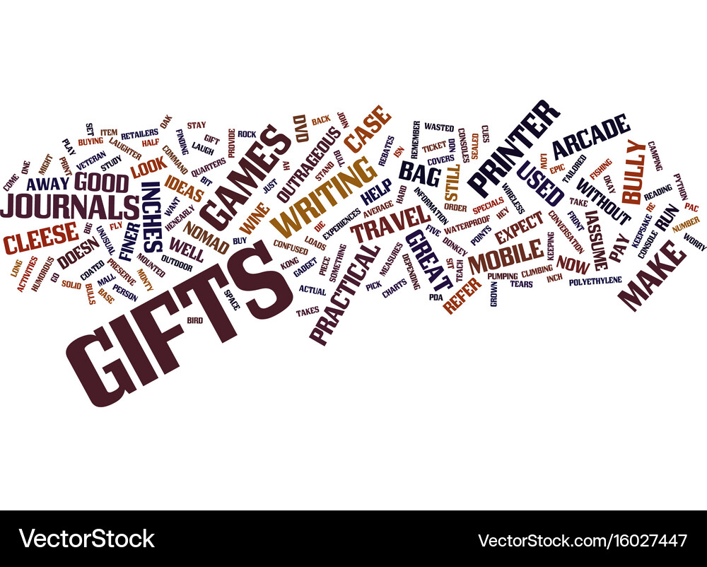 Gifts for him text background word cloud concept Vector Image