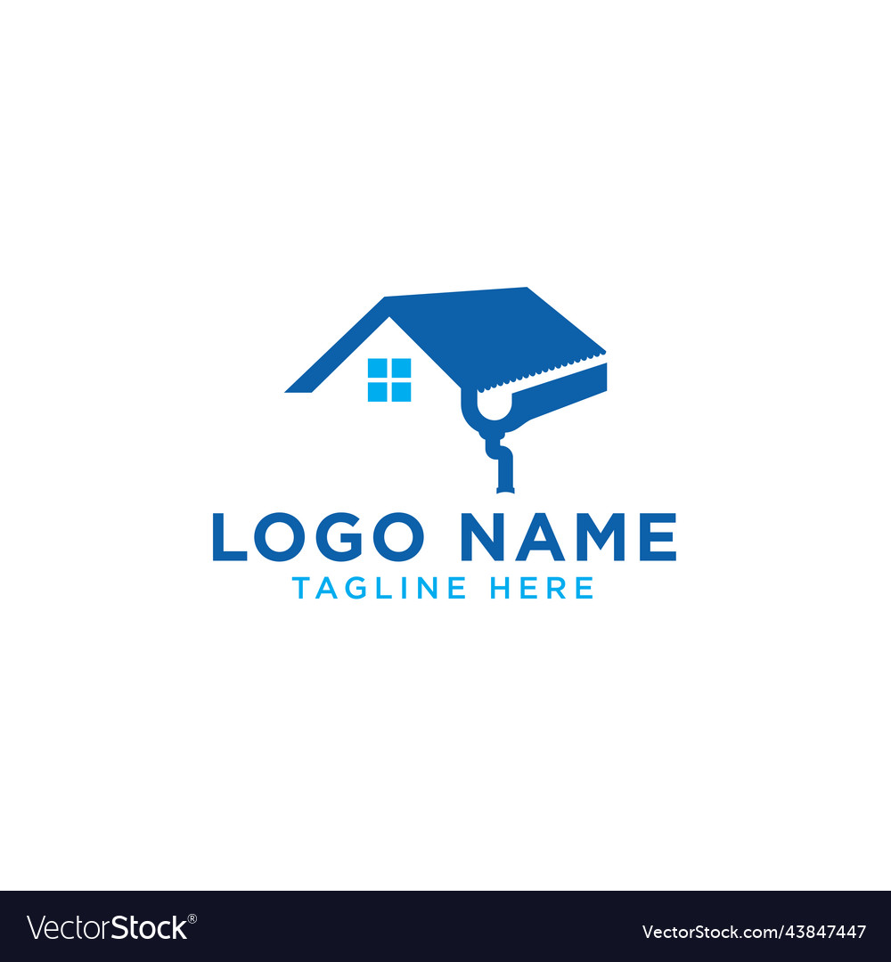 Gutter roofing logo Royalty Free Vector Image - VectorStock