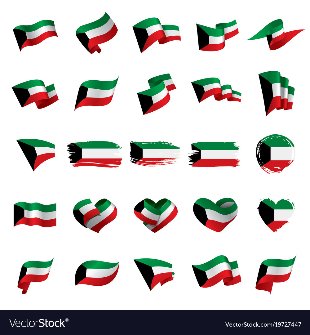 Kuwait flag Royalty Free Vector Image - VectorStock