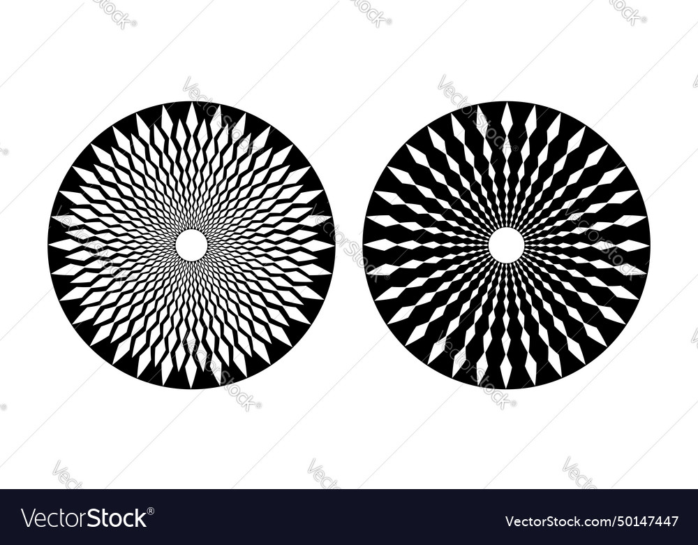 Radial circle patterns Royalty Free Vector Image