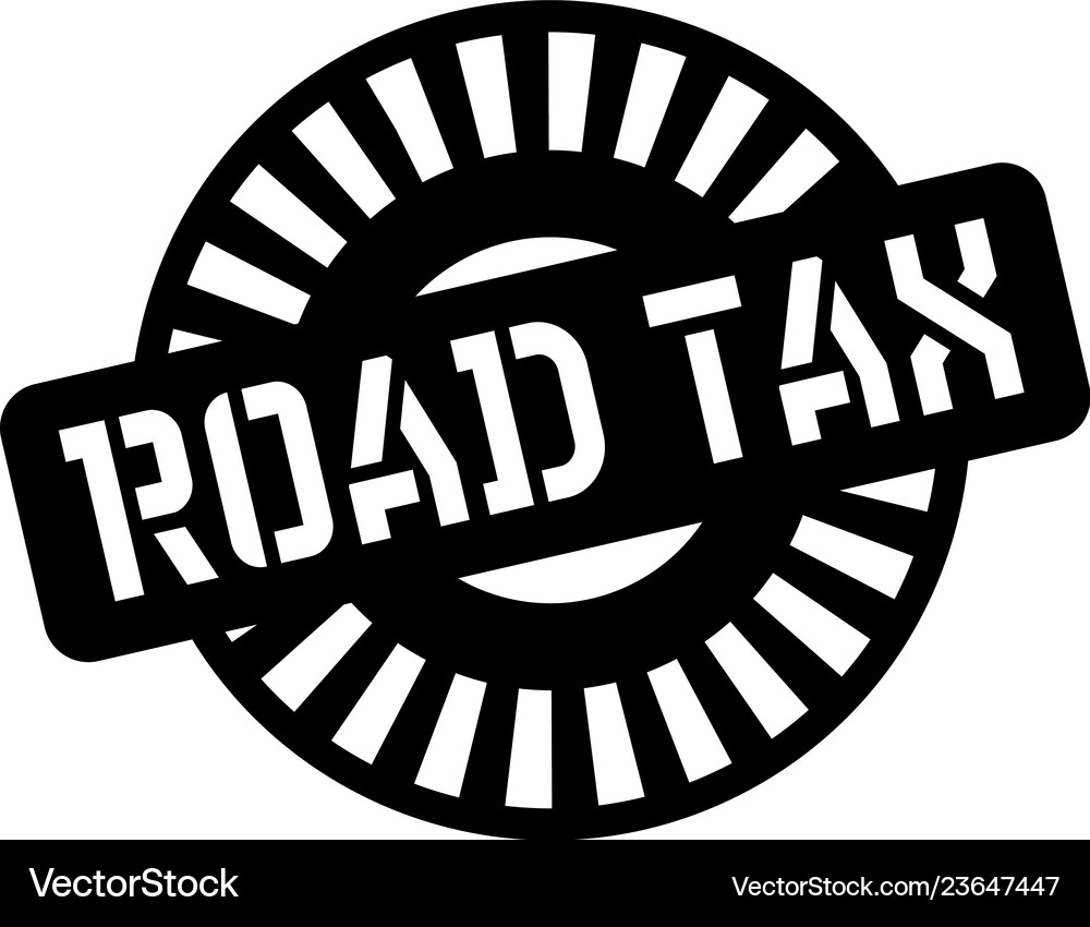 Road tax black stamp Royalty Free Vector Image