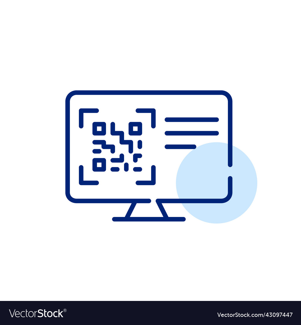 Scan a qr code on a website pixel perfect Vector Image
