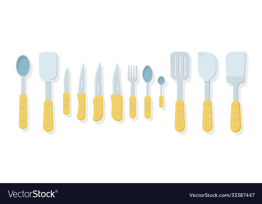 Set kitchen tools Royalty Free Vector Image - VectorStock