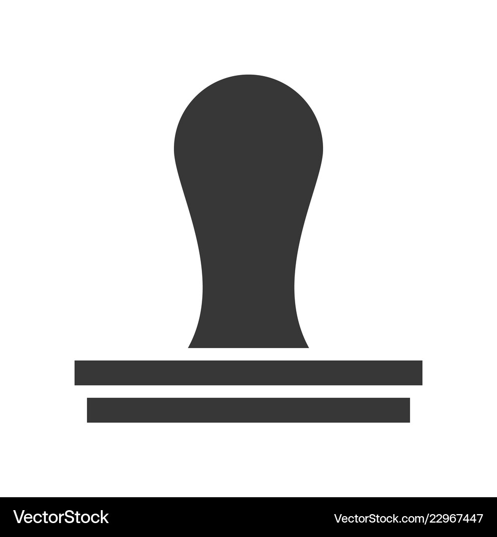 Stamp approval or agreement icon glyph design Vector Image