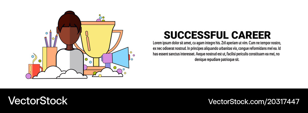 Successful career promotion at work concept Vector Image
