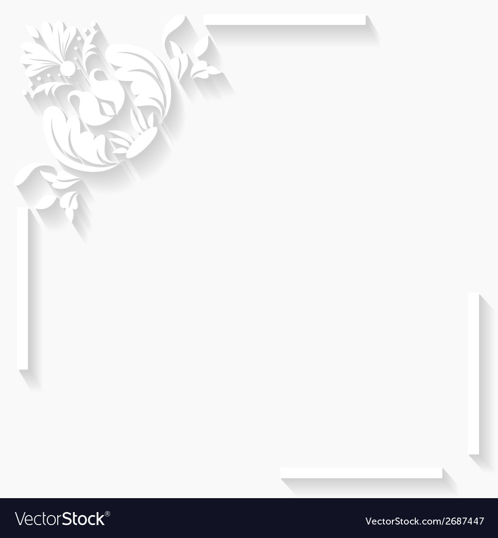 White frame Royalty Free Vector Image - VectorStock