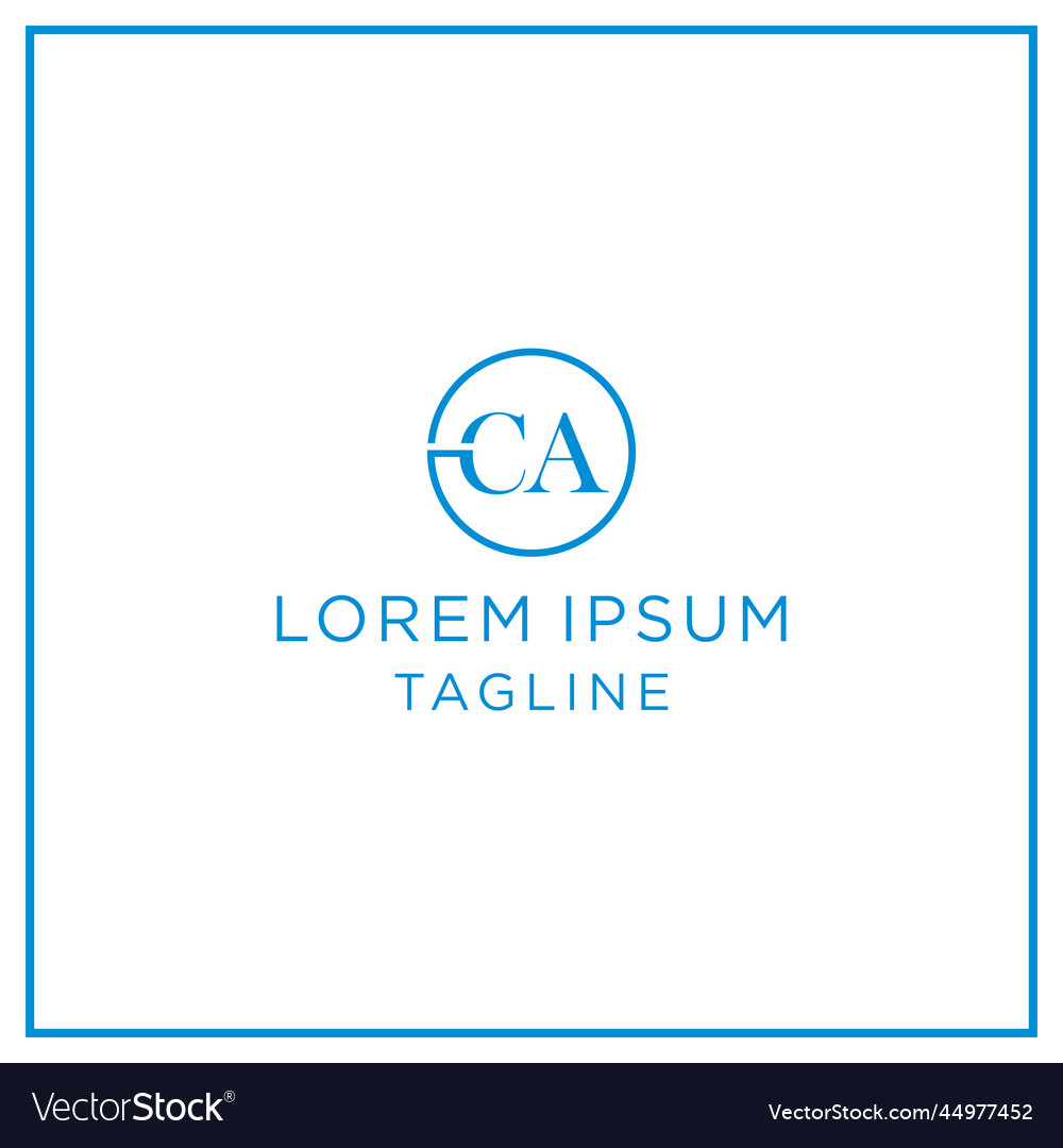 Ca circle logo Royalty Free Vector Image - VectorStock