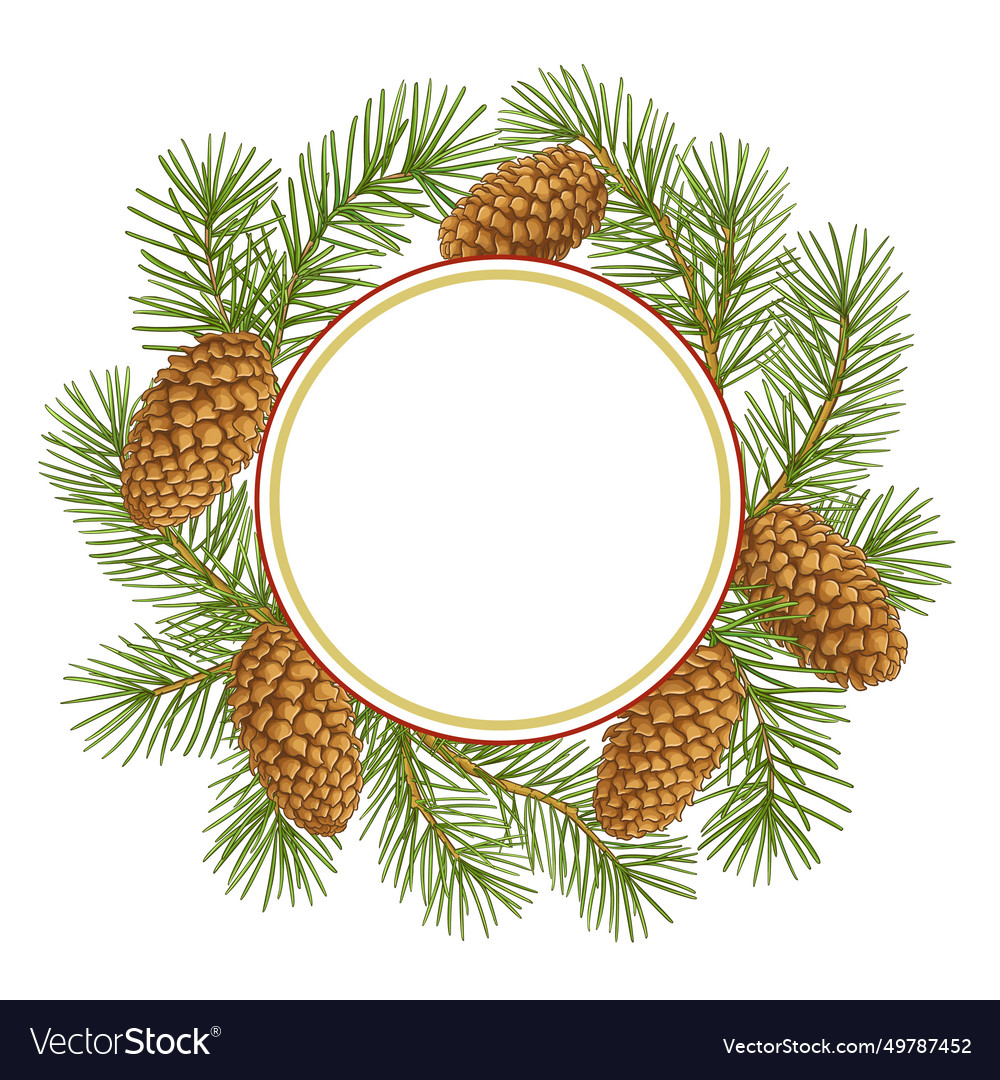 Fir tree frame Royalty Free Vector Image - VectorStock