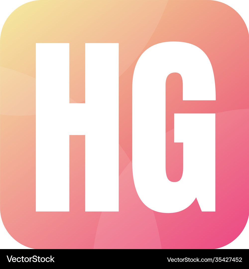 Hg letter logo design with simple style Royalty Free Vector