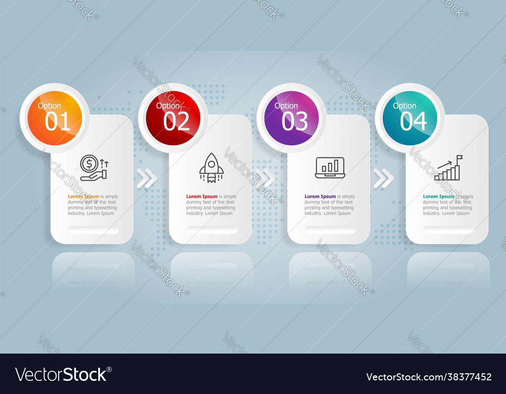 Horizontal infographic presentation element Vector Image