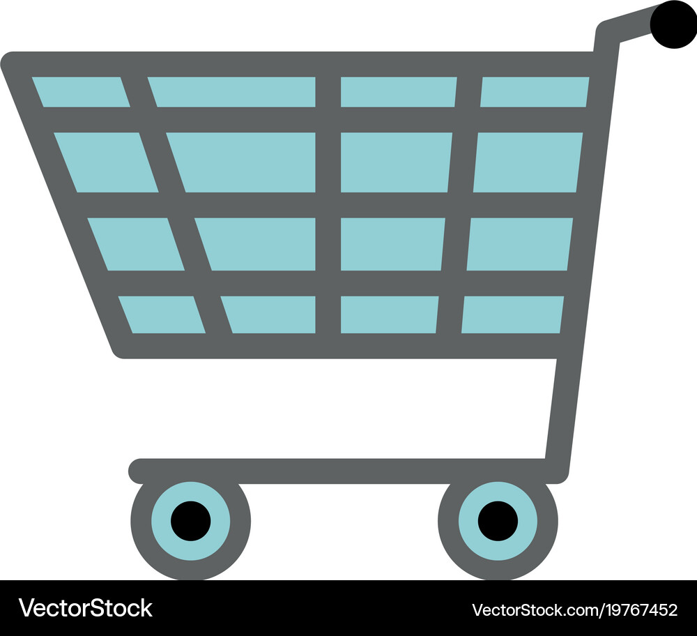 Shopping cart isolated icon Royalty Free Vector Image