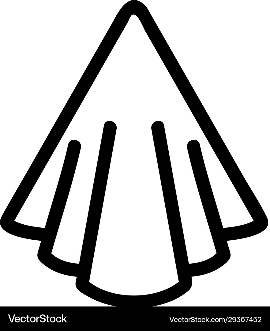 Silk fabric icon isolated contour symbol Vector Image