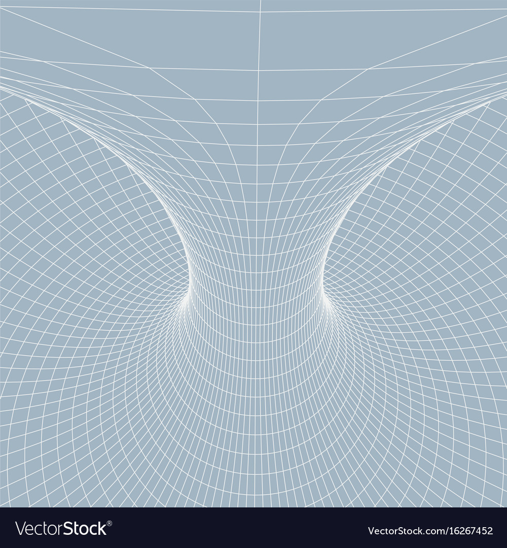 Wireframe torus with connected lines and dots Vector Image