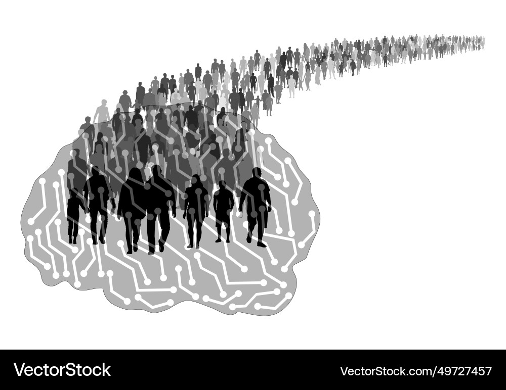 Absorption of human knowledge and skills Vector Image