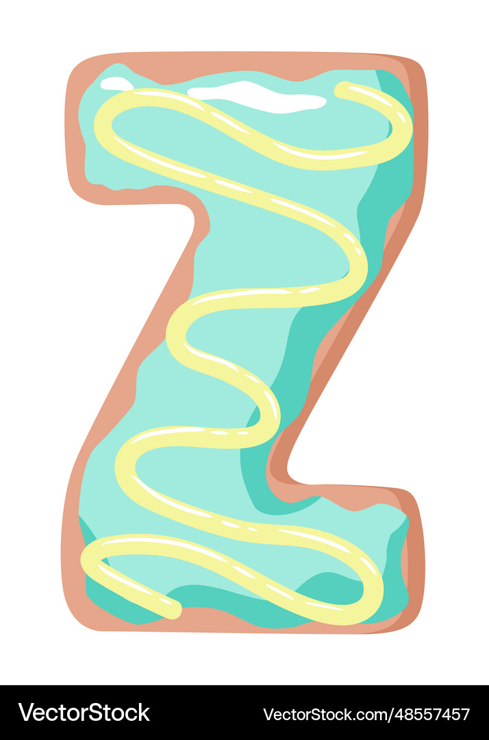 Cartoon cookies font letter baking Royalty Free Vector Image