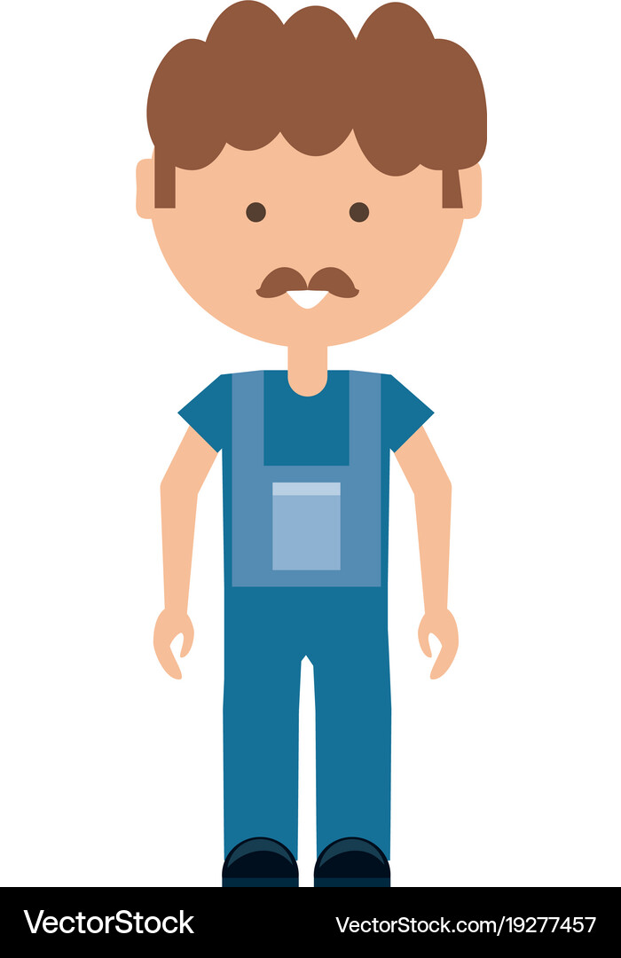 Cartoon mechanic man icon Royalty Free Vector Image