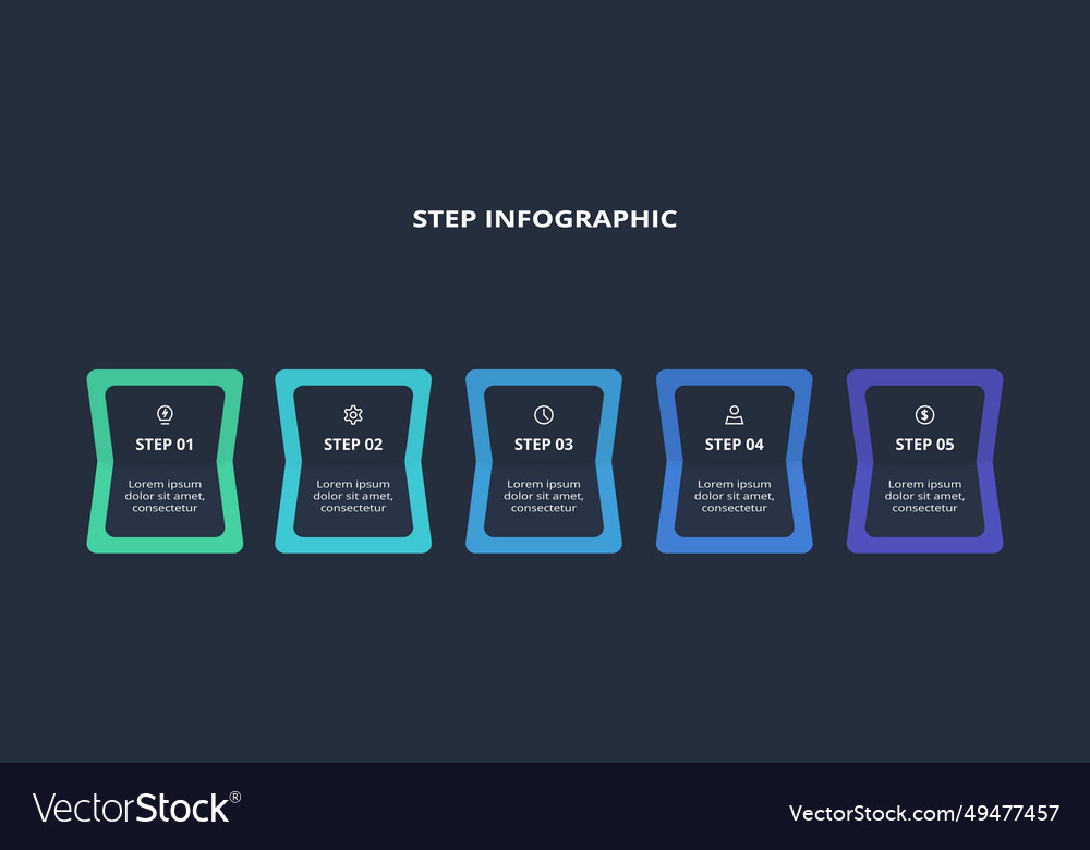 Creative infographic with 5 elements Royalty Free Vector